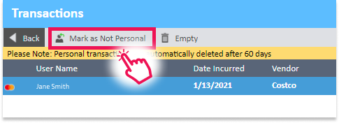 Personal Transactions