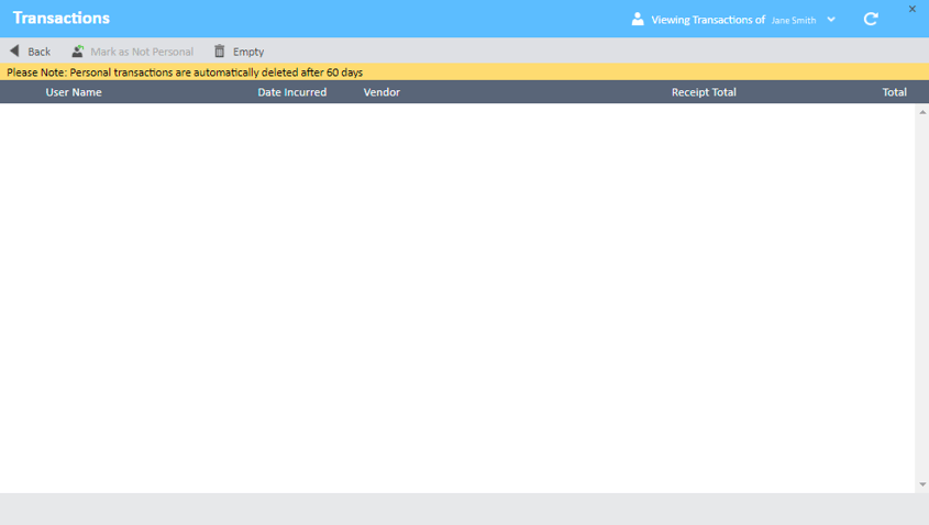 Personal Transactions