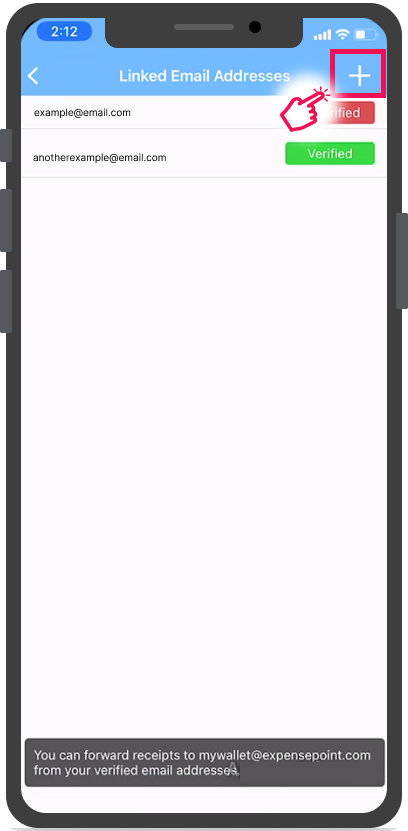 Add Email to the Linked email addresses