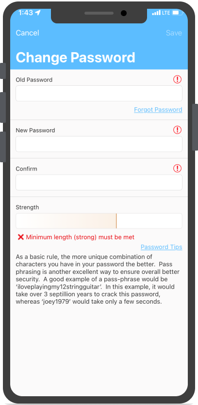 Change Password