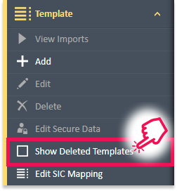Show Deleted Templates