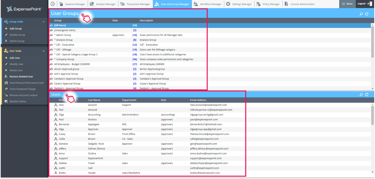 User and Group Manager