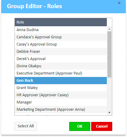 Assign Roles to a User Group