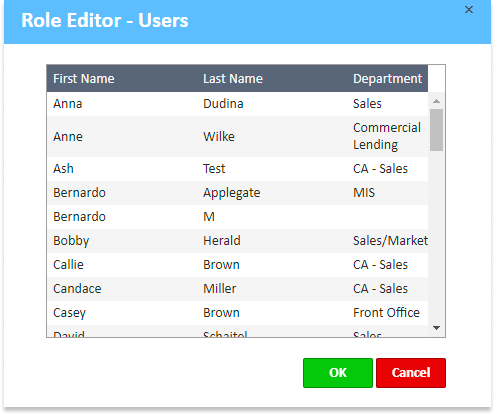 Add New Role - Approvers