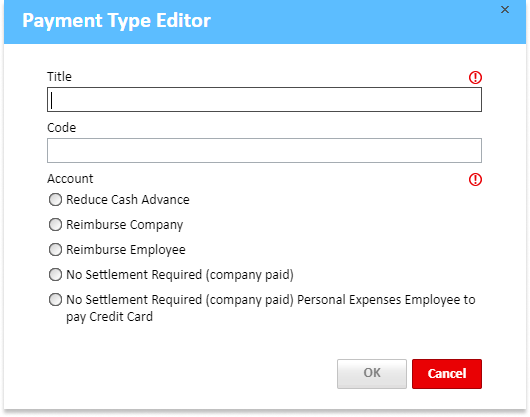 Add Payment Types